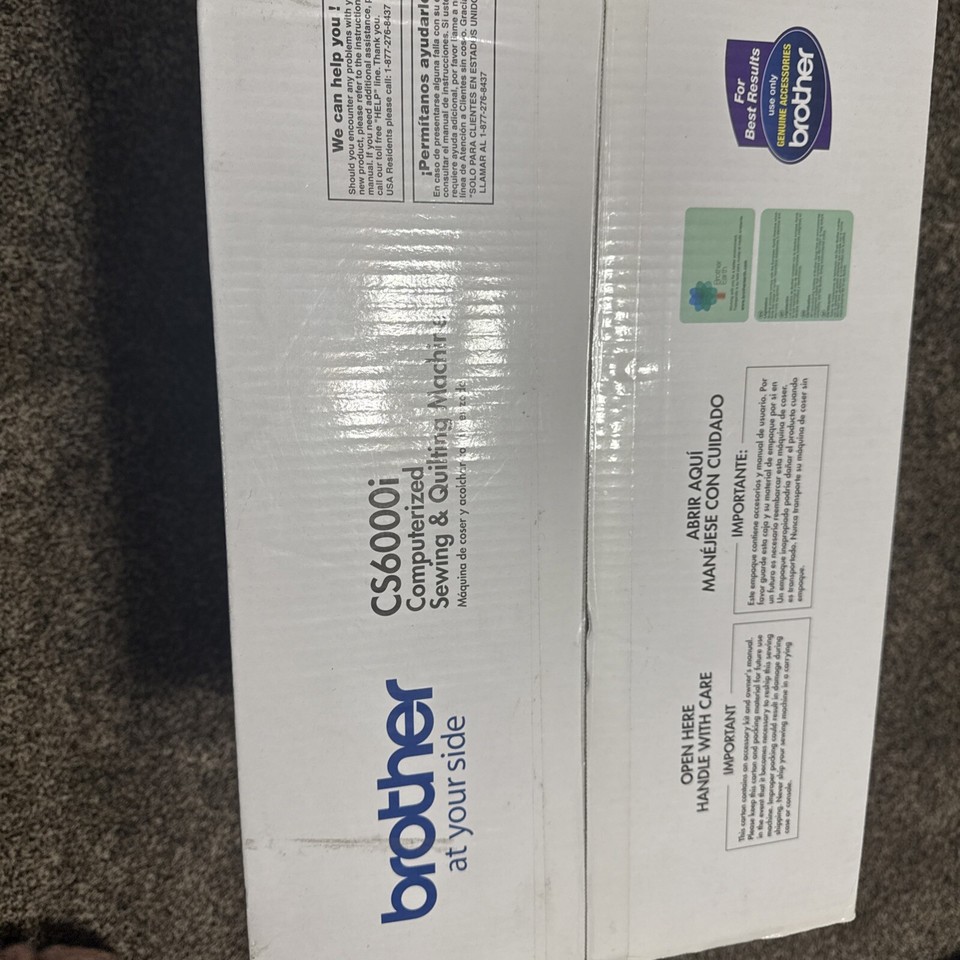 Brother CS6000I Computerized Sewing Machine with Wide Table 12502615309 ...