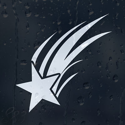Shooting Star Sign Car Decal Vinyl Sticker For Window Or Bumper Or ...