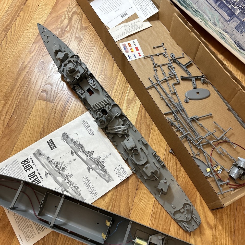 Lindberg Blue Devil Destroyer Fletcher Class Kit Partially Built ...