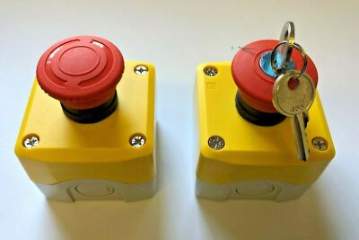 Emergency stop button stop switch twist to release Mushroom Stop Key ...