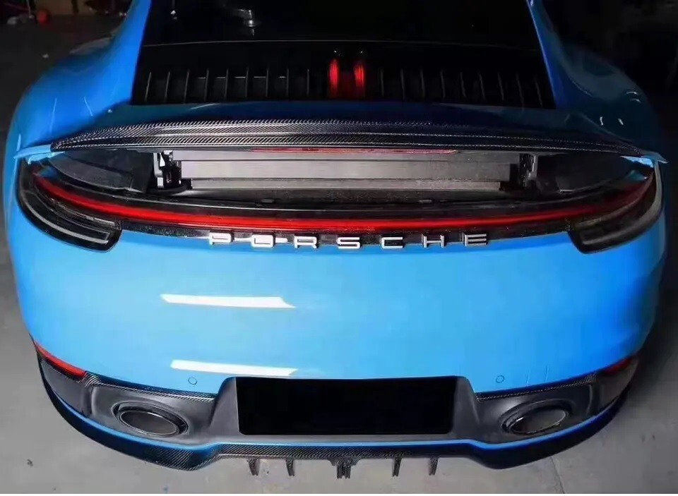 For Porsche 992 Carrera Carbon Fiber Rear Trunk Lip 911 Turbo Spoiler ...