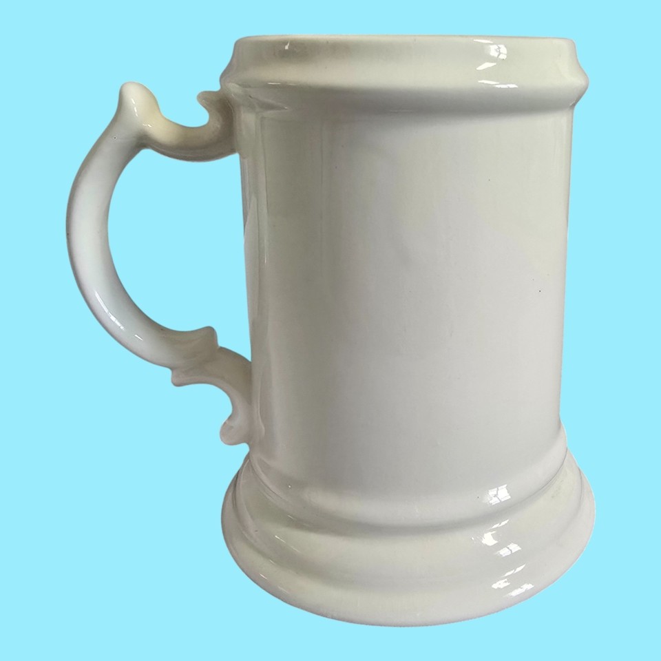 Vintage Mustache Mug w/ Mustache Guard Ceramic / Porcelain White ...