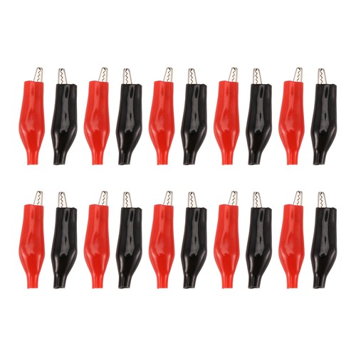 20 Pcs Black Red Soft Plastic Coated Testing Probe Test Clip G3Q89694 ...