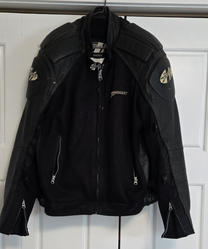 Joe Rocket Motorcycle Jacket Leather Mesh Vented Pads Touring Sport ...