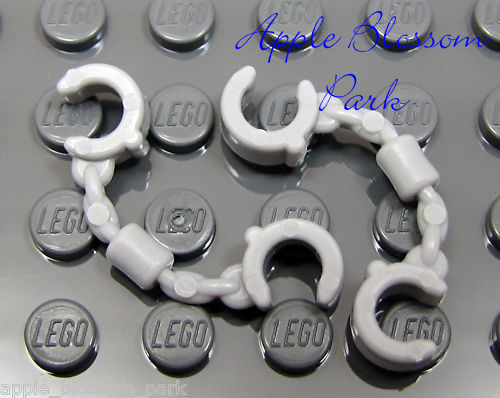 NEW 2 Lego City Police Agent Minifig HANDCUFFS Gray Minifigure Army ...