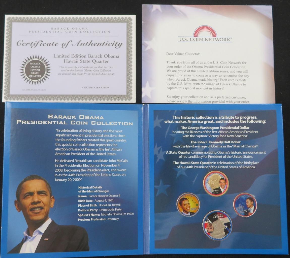 Barack Obama Presidential Coin Collection *4 Printed Coin Set* | eBay