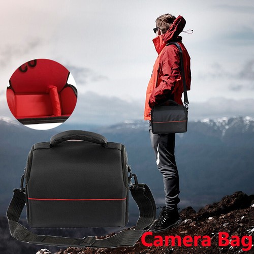 Waterproof DSLR Camera Bag Shoulder Lens Carry Case For Canon Nikon EOS ...