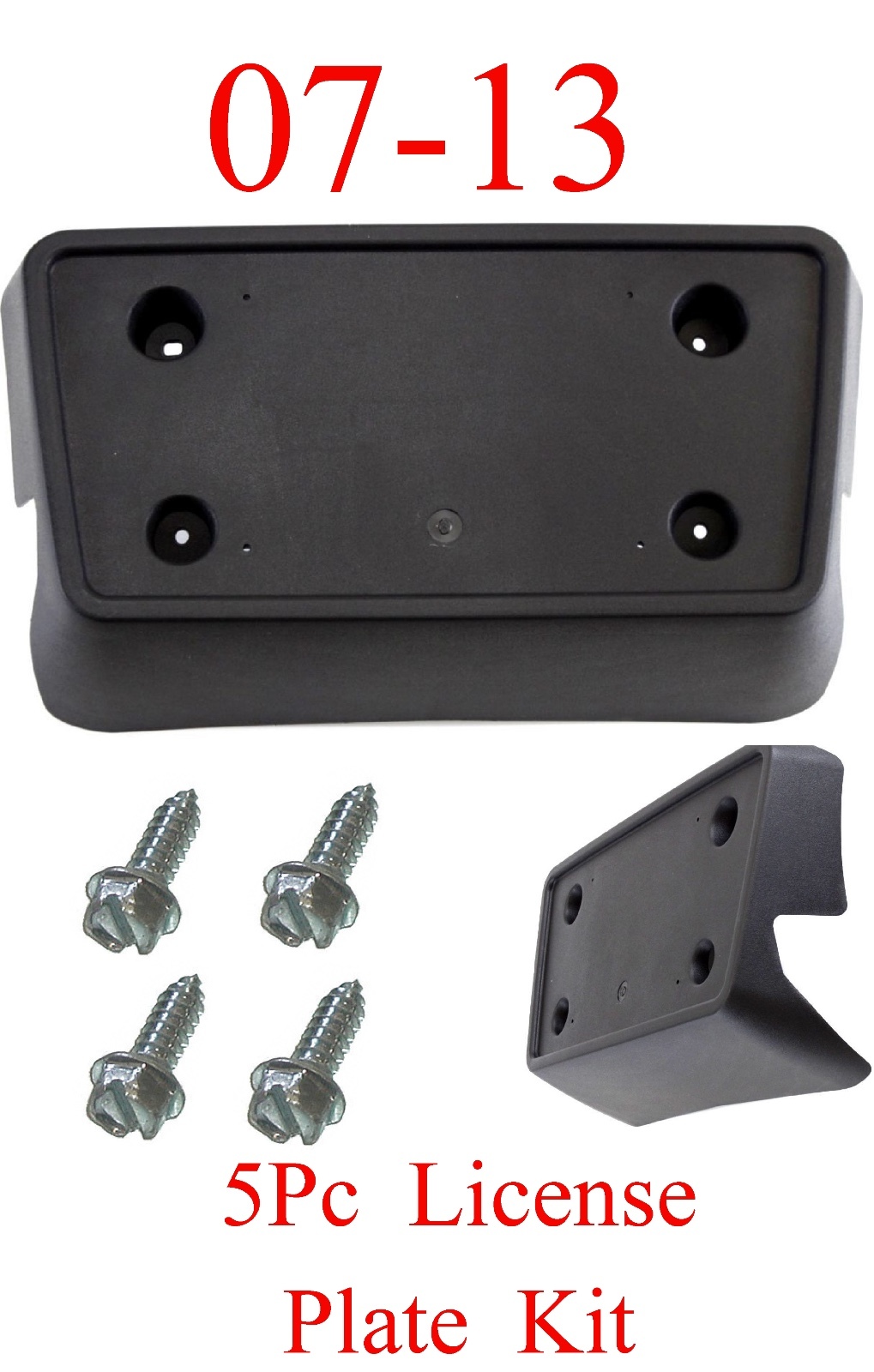 2007-2013 Chevy Silverado 5Pc Front License Plate Bracket W Hardware ...