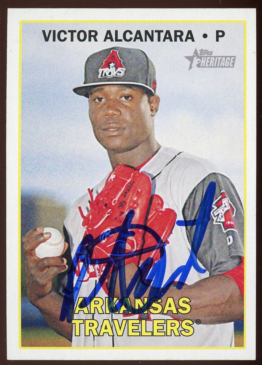2016 Topps Heritage VICTOR ALCANTARA Signed Card autograph TIGERS auto ...
