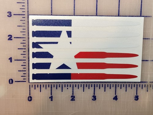 Texas Flag Bullet Ammo Sticker Decal Vinyl TX We the People 2A 2nd gun ...