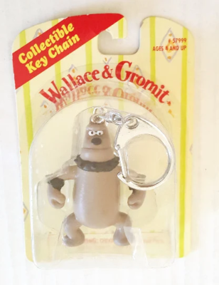 Vintage WALLACE & GROMIT Keychain 1989 NOC Collectible Figure Preston ...