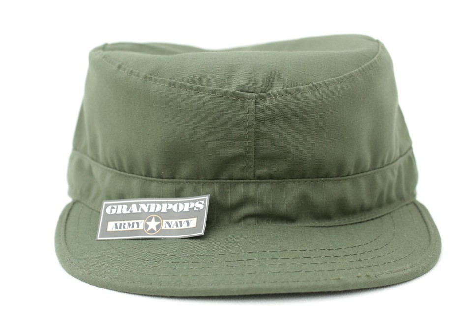 OD Green Rip Stop Patrol Cap With Map Pocket Made In USA | eBay