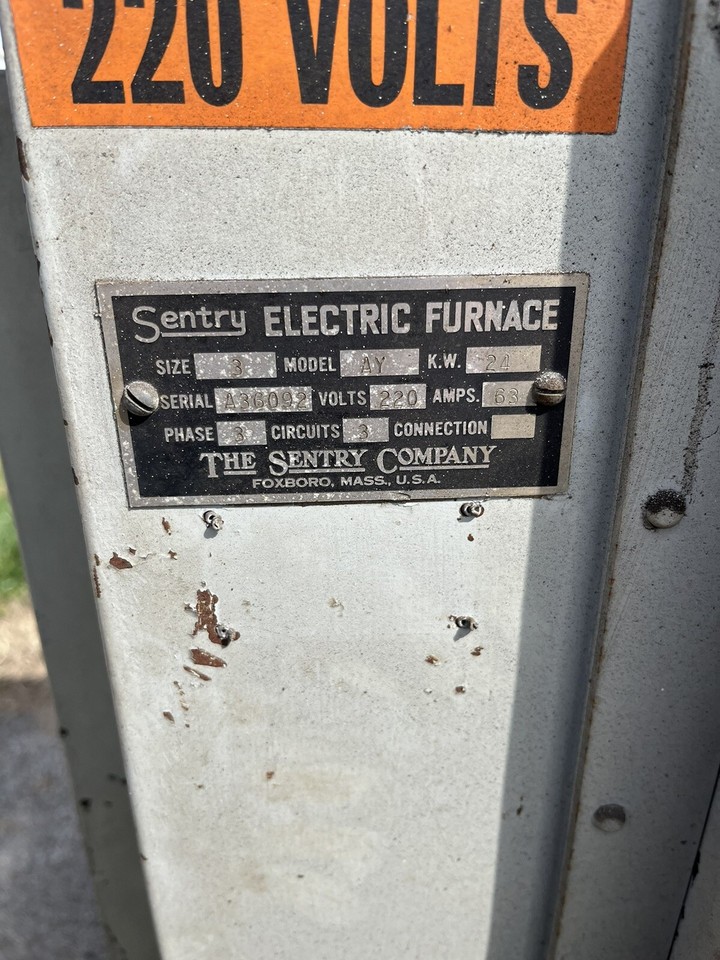 Sentry Electric Furnace Model AY 14.5 kW 2500°F 220V 3Ph Heat Treating Oven | eBay