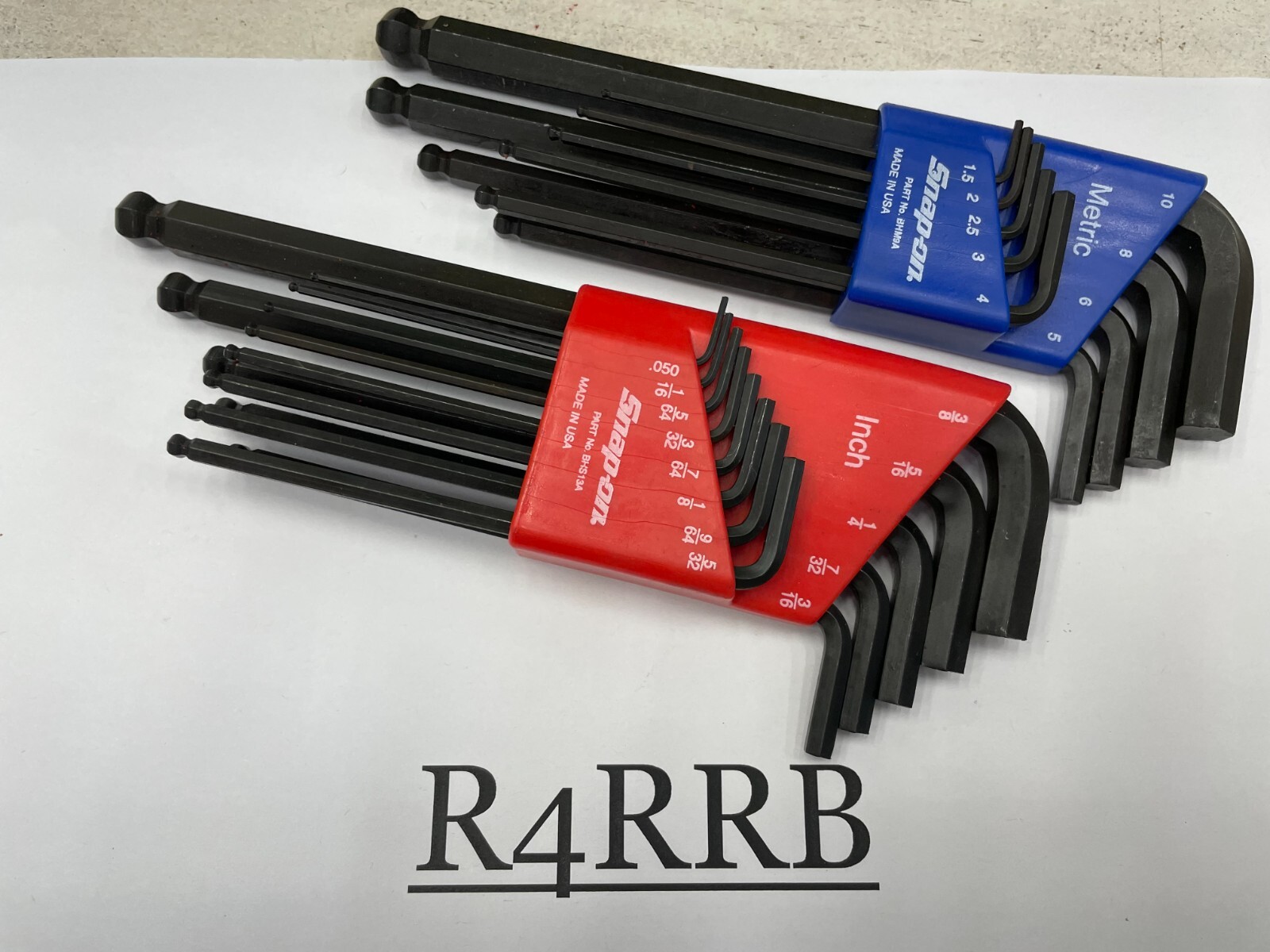 Snap-on Tools NEW 24pc Metric & SAE L-Shaped Ball Hex Wrench Sets BHM9A ...