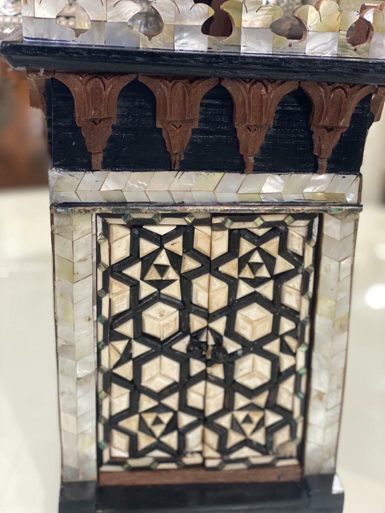 Handmade Wood Islamic Pulpit Inlaid Shell & Camel Bone | eBay