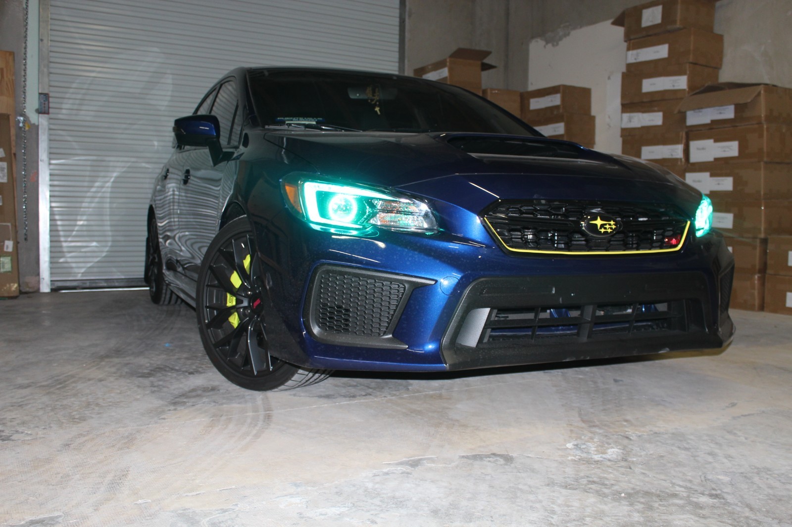2015-2017 Subaru WRX Pre-Built Headlights LED RGB Angel Eyes Halo Ring ...