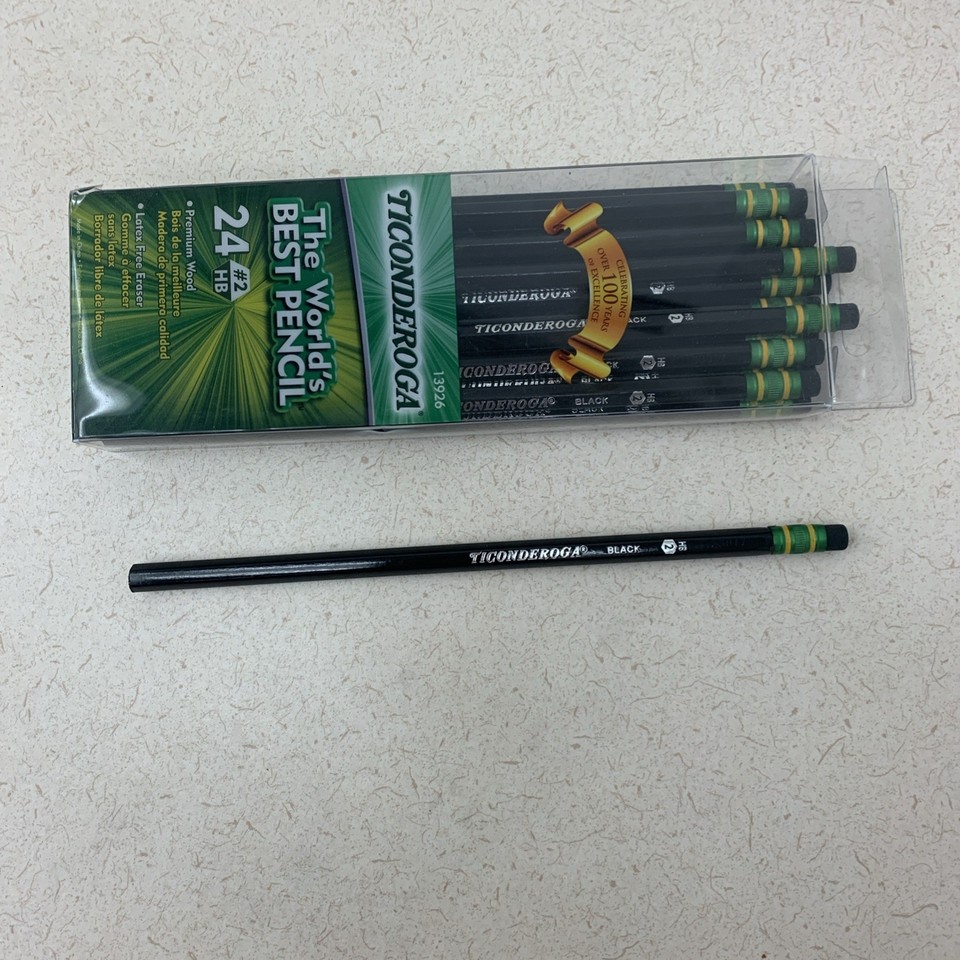 Ticonderoga Pencils Wood Graphite #2 HB Soft, Black, 15 Pencils (13926 ...