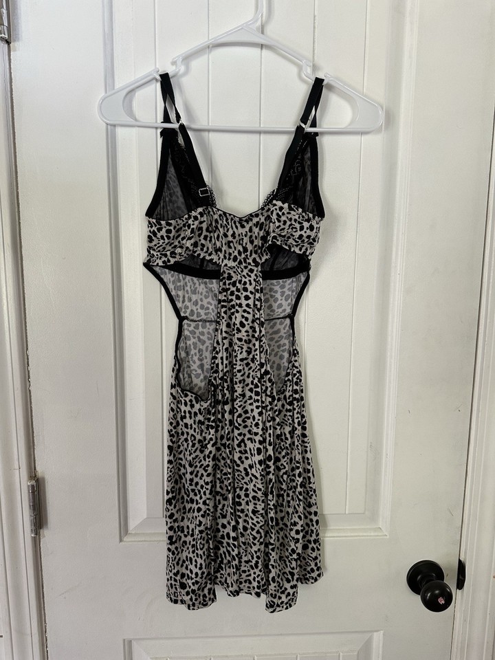 Cacique Leopard Print Babydoll Nightie 10/12 | eBay