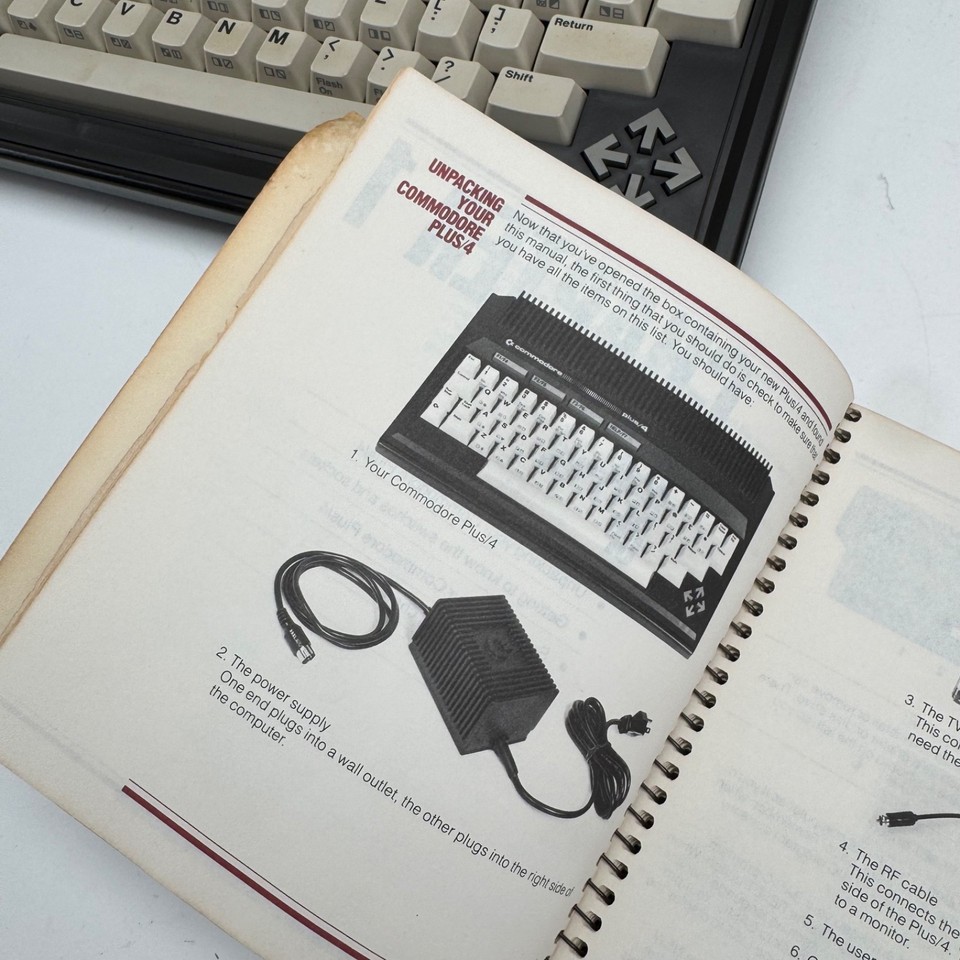 Commodore Plus/4 8-Bit Computer w/ Manual & Original Box Untested For ...