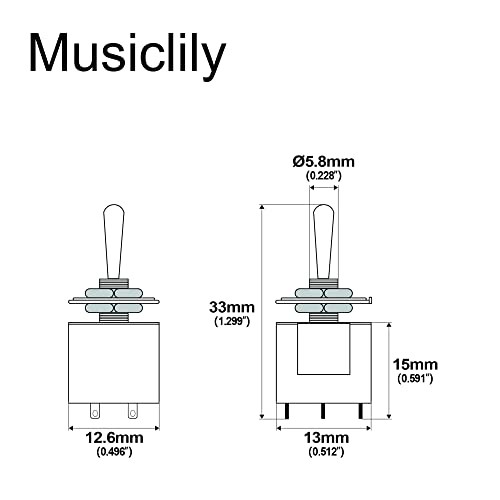 3 Way SPDT Guitar Mini Toggle Switch 6 Pin ON/Off/ON Selector, Red | eBay