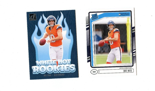 2024 Panini Donruss - Rated Rookie #369 Bo Nix (RC) & White Hot Rookies ...