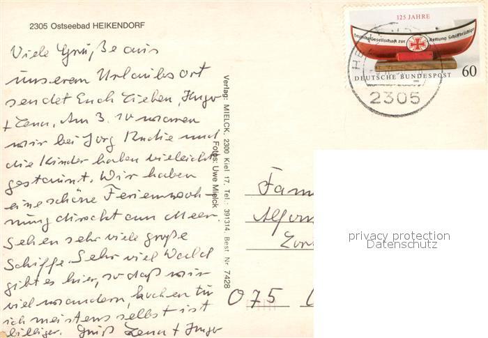 73674001 Moeltenort Heikendorf Kirche Strand Ortsansicht ...