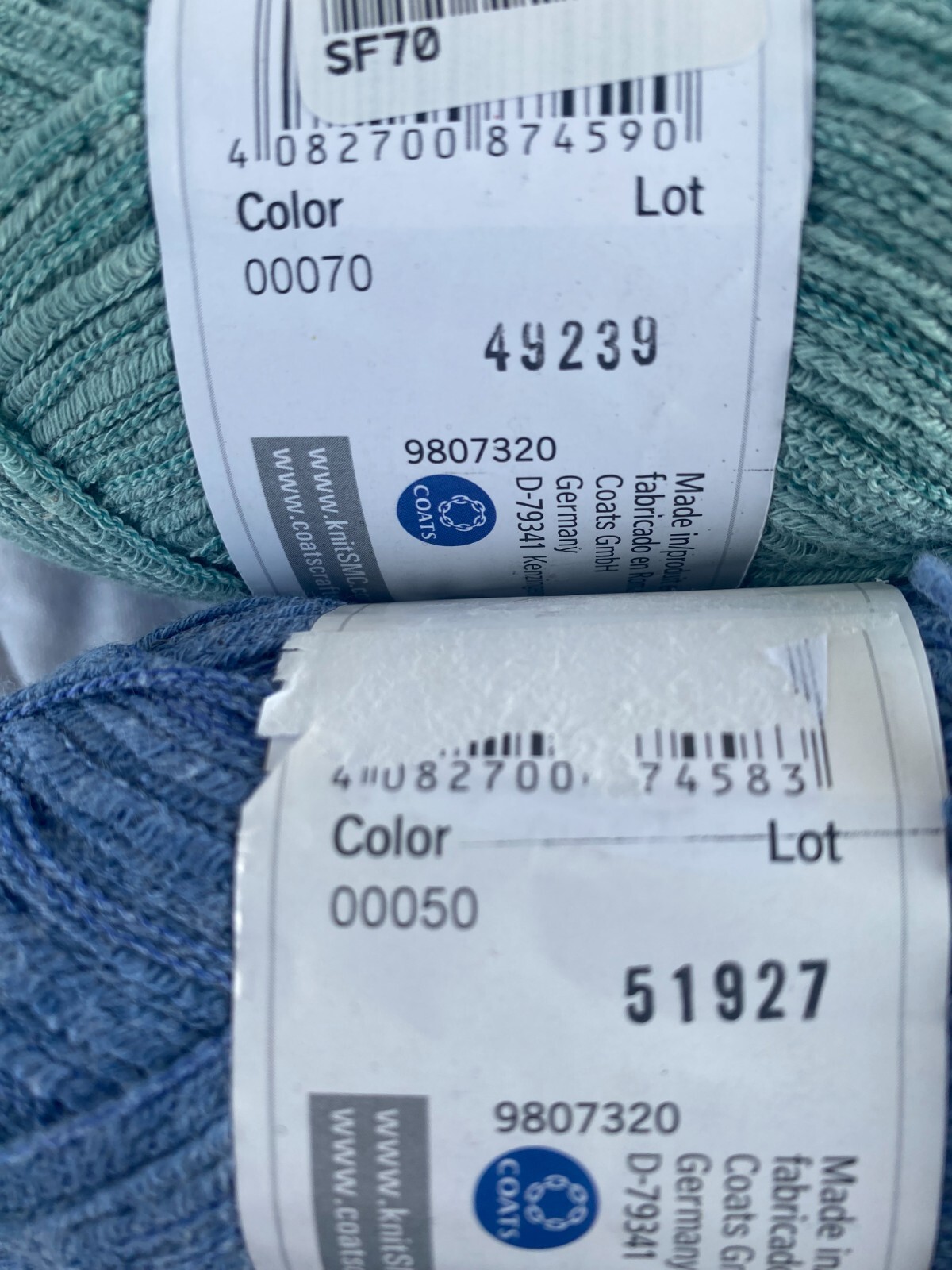NEW 40 SKEIN LOT SCHACHENMAYR SMC FAVORITO YARN 00070 PETROL & 00050 ...