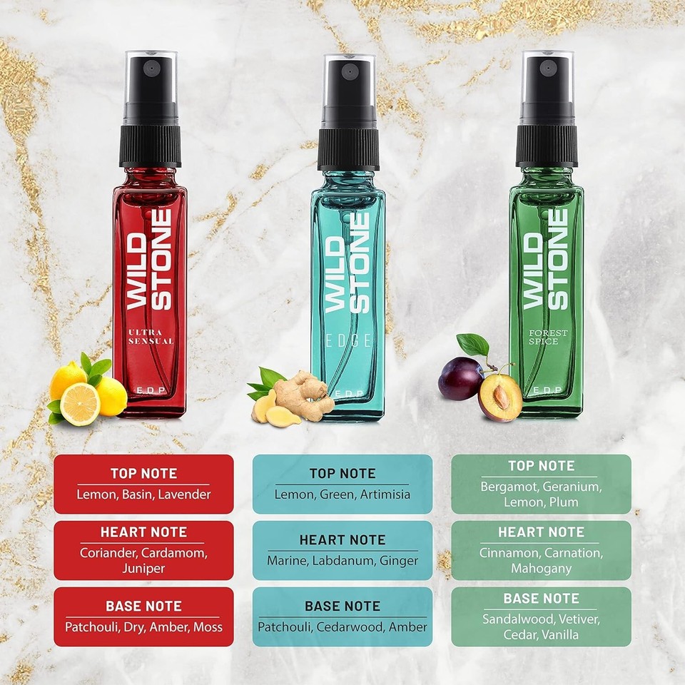 Wild Stone Perfume Gift Set of 6 Unique Fragrances (8 ml each) Perfume ...