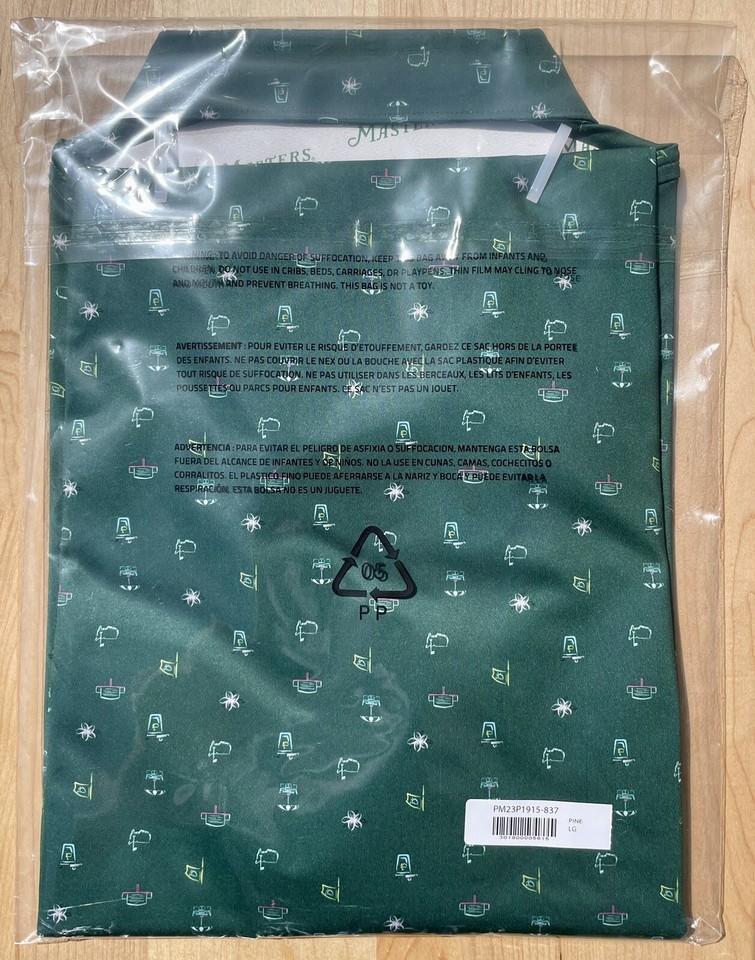 2026 Masters Tournament Peter Millar Green Icons Print Large Mens Golf ...