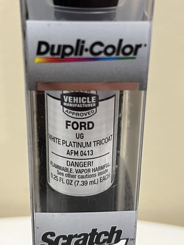 Duplicolor AFM0413, Scratch Fix Paint Pen for Ford UG, White Platinum ...
