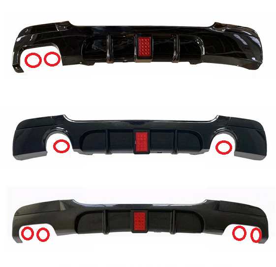 Rear Lower Diffuser for BMW 3 Series E90 E92 E93 MP style Glossy Black ...