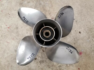 4 BLADE 13 1/4" X 13P POWERTECH RXB4 SS PROP, SZ140RXB4R13, SUZUKI 13 ...