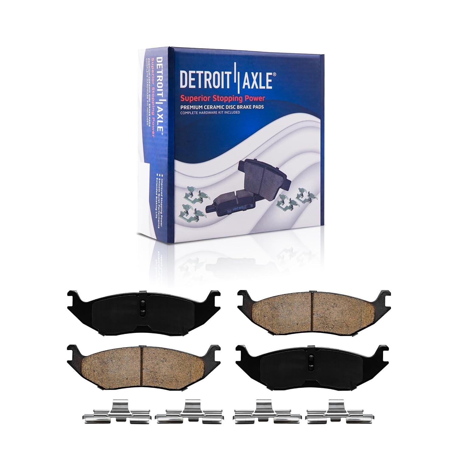 Front & Rear Brake Rotor + Ceramic Brake Pad for Chrysler Aspen Durango ...