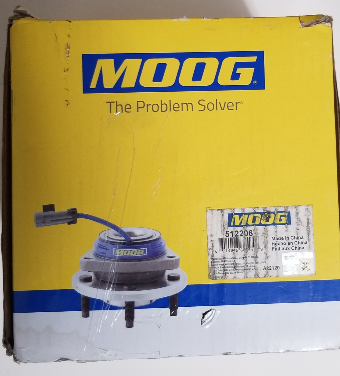 Rear Whee lBearing Hub Assembly- Moog Part # 512206 New in Box-Lexus ...