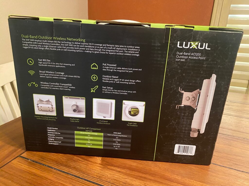 Luxul XAP-1440 High Power AC1200 Dual Band Outdoor Access Point for ...