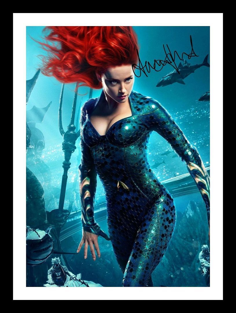 Amber Heard - Aquaman Autograph Signed & Framed Photo | eBay UK
