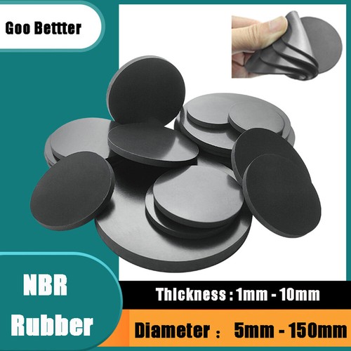 NBR Rubber Solid Discs Washers, Rubber Round Gasket Pad Bushings Spacer ...