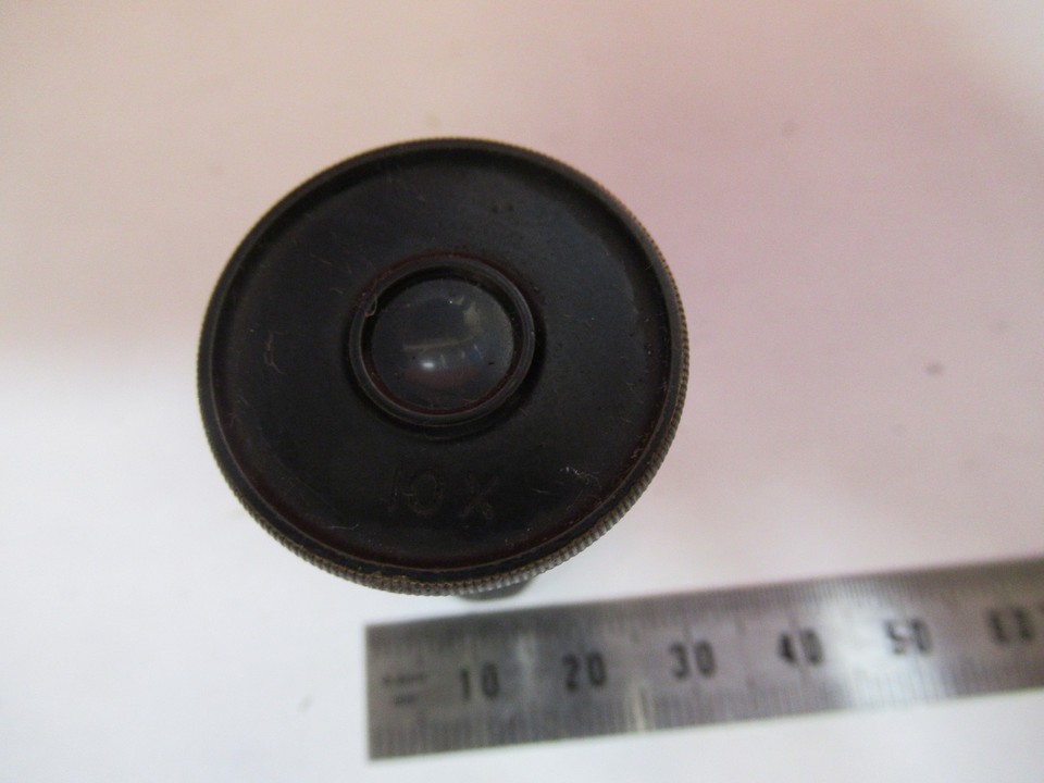 ANTIQUE LEITZ GERMANY 10X EYEPIECE OCULAR MICROSCOPE PART As Pictured ...