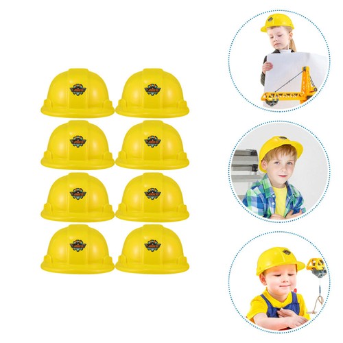 8 Pcs Engineering Safety Toys Kids Construction Hats Baby Childrens ...