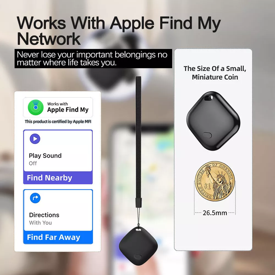 Mini Tracking Device Phone GPS Tracker Keys Finder Bluetooth Apple Find ...