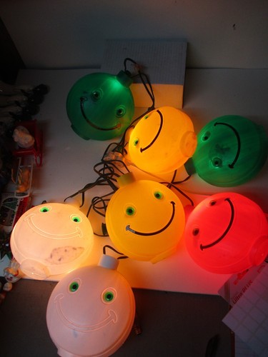 7 Vintage Party Lantern Lights - Smiley Face | eBay