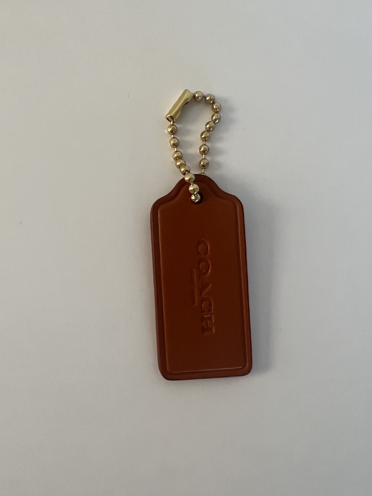 Coach Bag Hang Tag / Keychain Leather Orange Size 6cm x 2,5cm | eBay