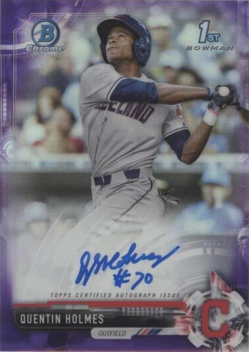 2017 Bowman Draft - Chrome Draft Pick Autographs Quentin Holmes #CDA-QH ...