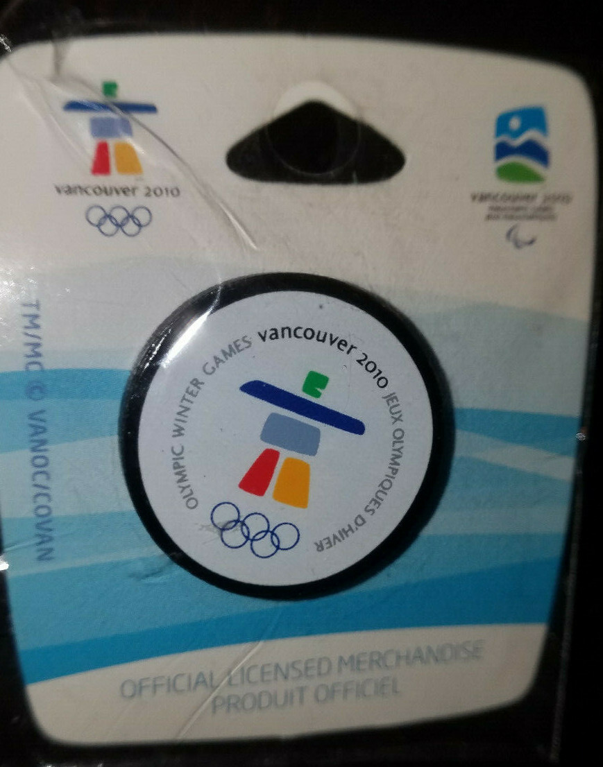 Hockey Puck Pin _ Vancouver 2010 Olympics _Sealed | eBay