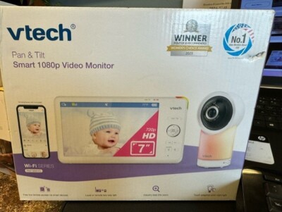 VTech 7" Smart Wi-Fi Pan & Tilt Video Monitor (RM7866HD) 735078053701 ...