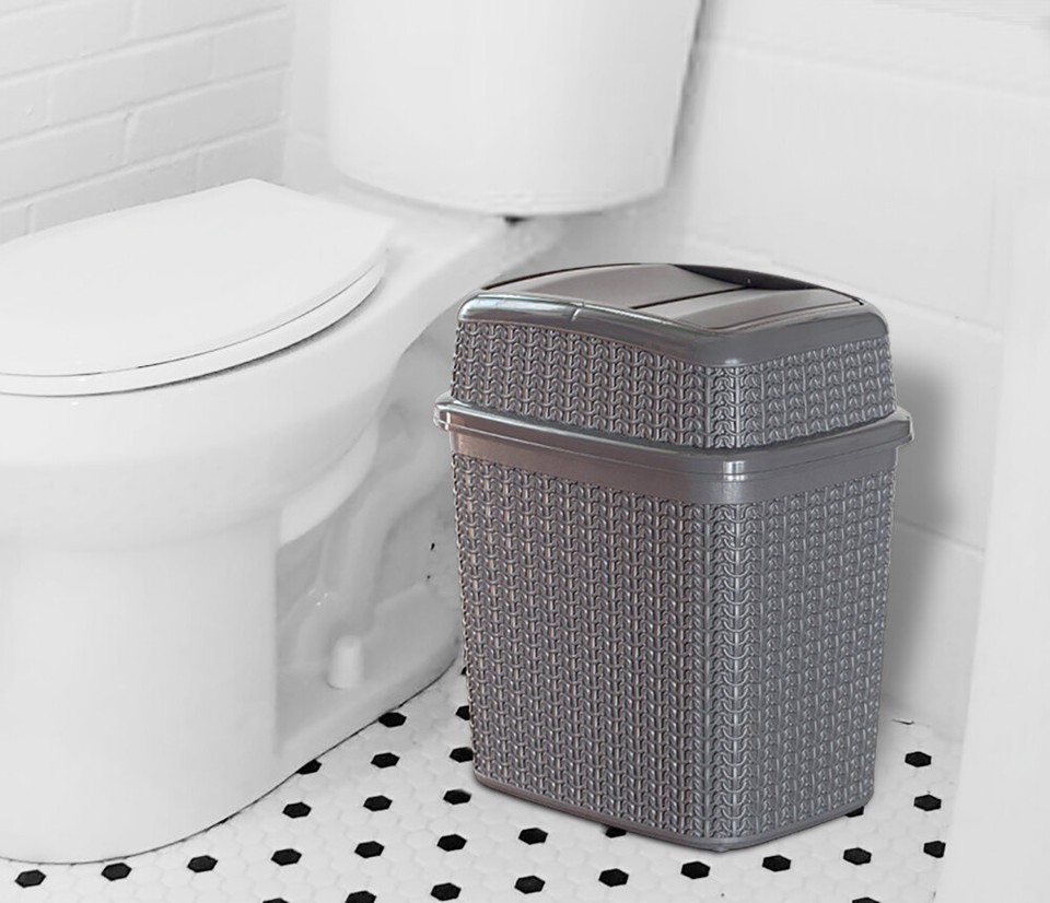 7L/8L/9L/10L Plastic Paper Bins Waste Storage Dustbin Rubbish Home ...