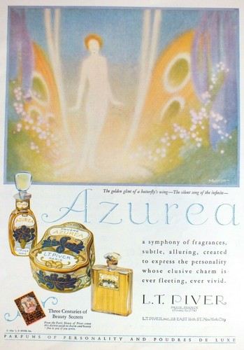 1924*Azurea Perfume Ad*M. Anderson*Butterfly’s Wing*NYC*Paris*LT Piver ...