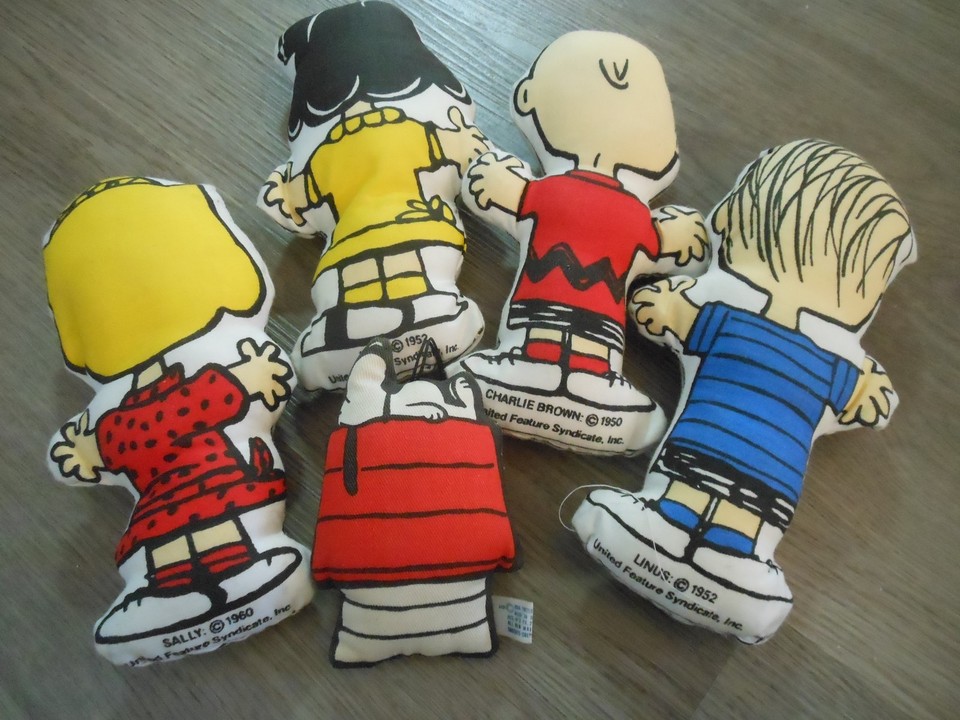 Peanuts Charlie Brown 1950's Plush Pillow Dolls - Sally, Lucy, CB ...