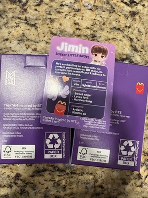 Tiny Tan Jimin Set Of 2 McDonald’s Mini Figures | eBay