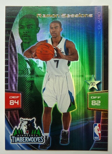 PANINI 2009 NBA BASKETBALL CARD HOLO N° 82 RAMON SESSIONS Timberwolves ...